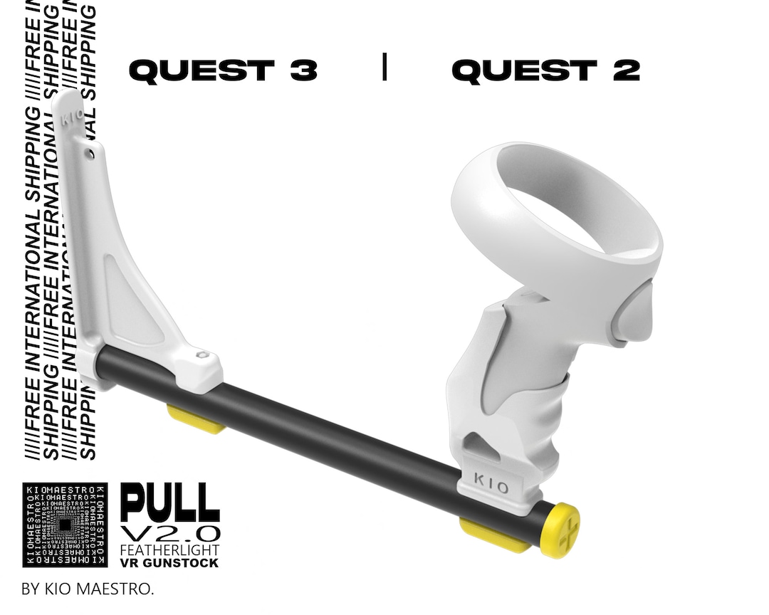 PULL V2.0 VR Rifle Gunstock Meta Oculus Quest 3 / Quest 2 / Quest Pro ...