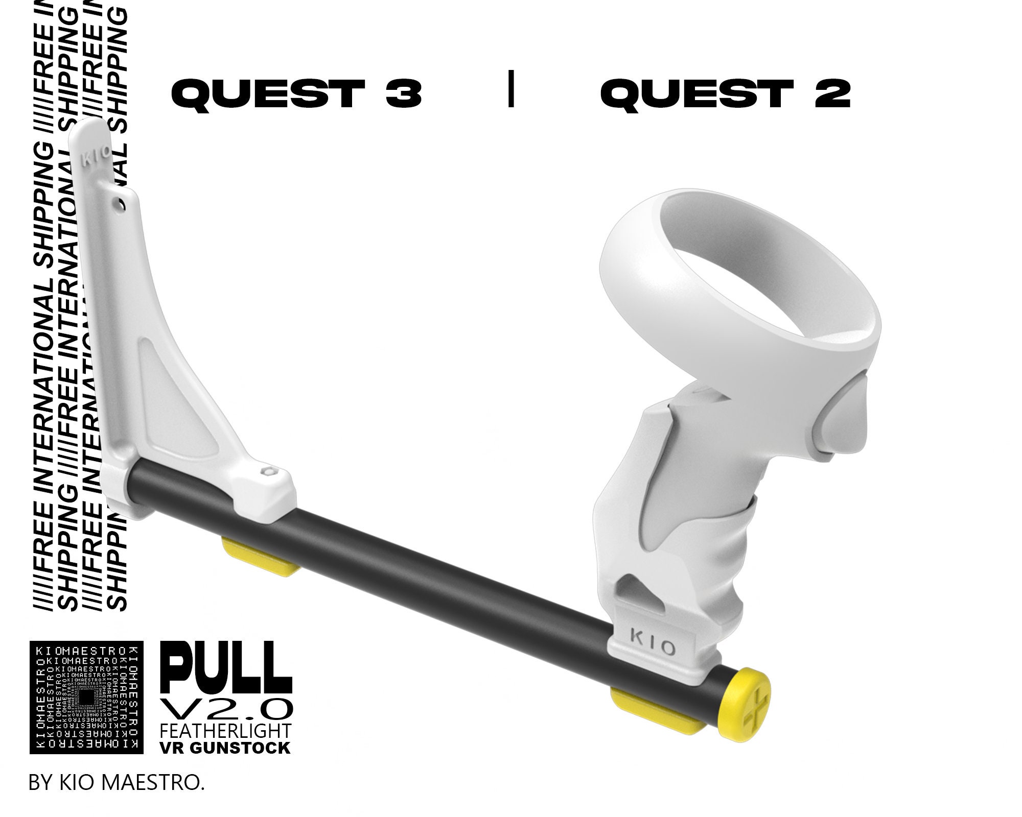 PULL V2.0 VR Rifle Gunstock Meta Oculus Quest 3 / Quest 2 / Quest Pro ...