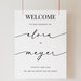 Elegant Wedding Welcome Sign, Quiet Luxury Wedding, Minimalist Classic ...