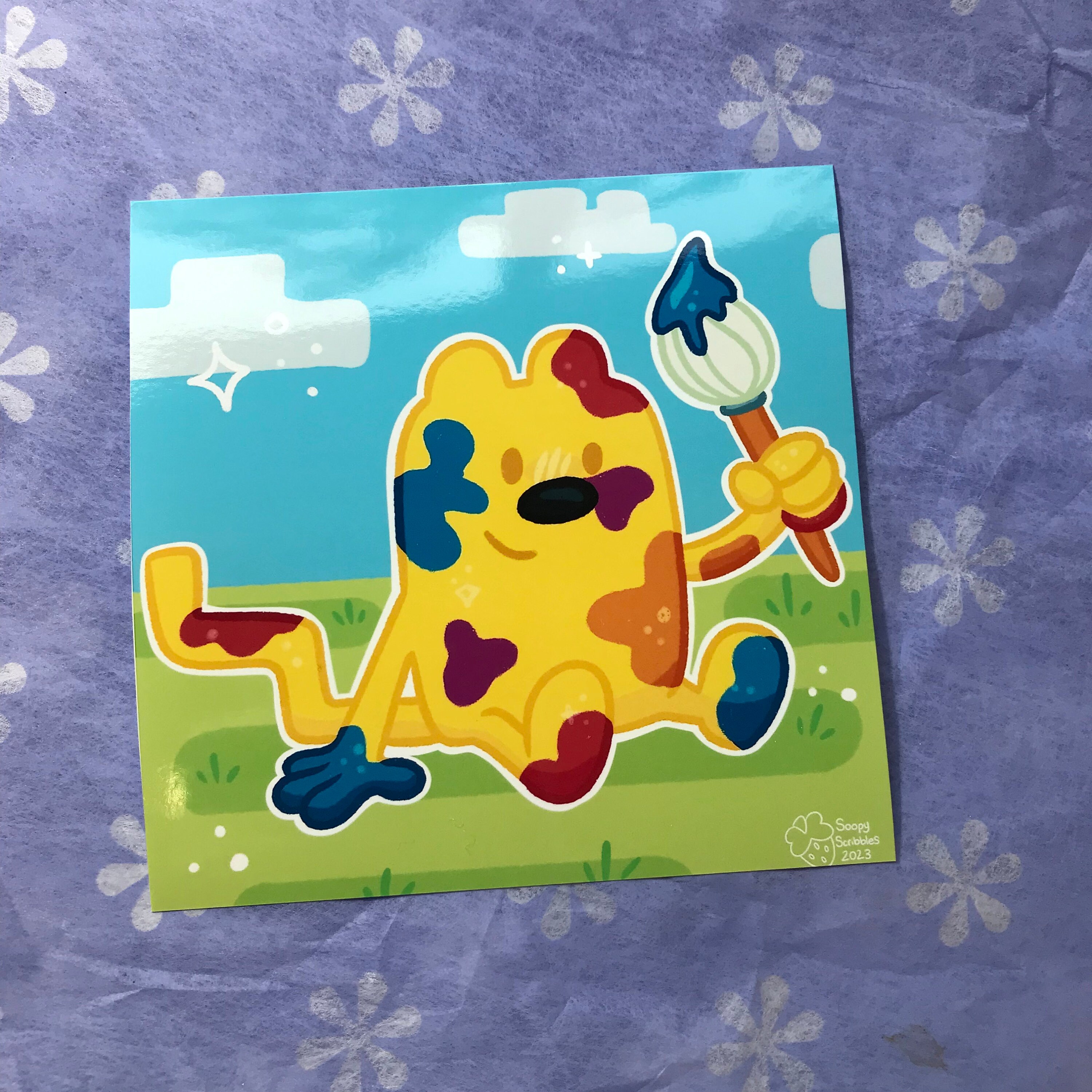 Artist Yellow Dude Mini Print - Etsy