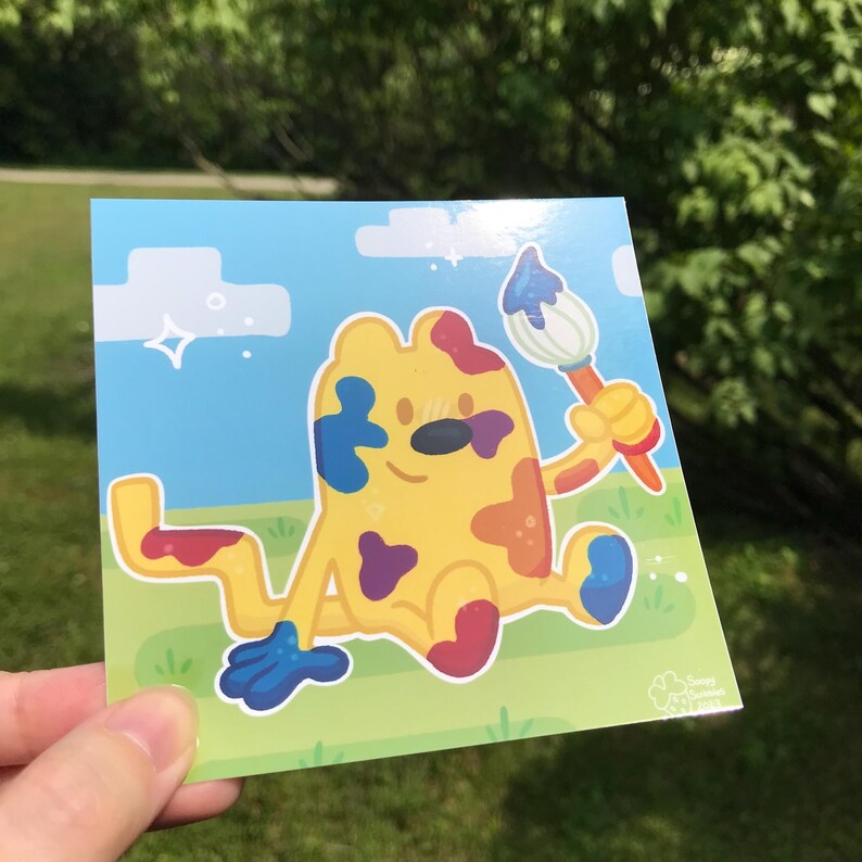Artist Yellow Dude Mini Print - Etsy