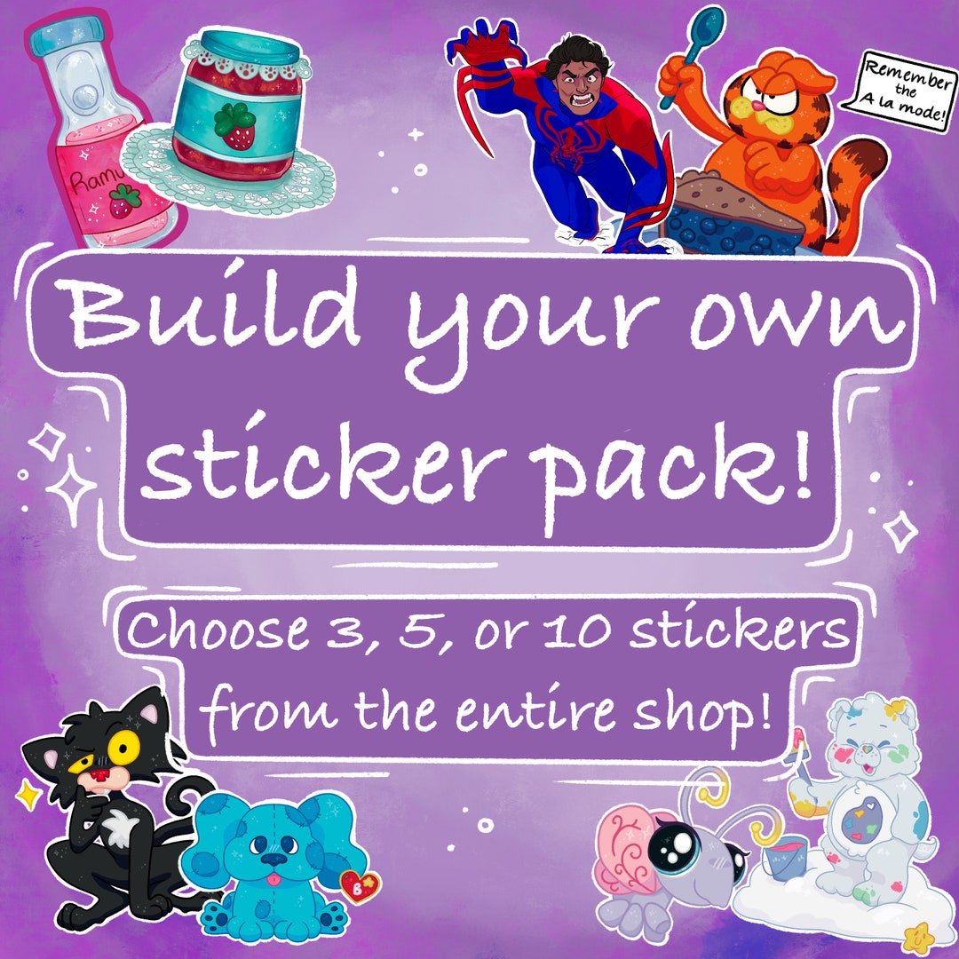 Build Your Own Sticker Pack - 3, 5, or 10! - Etsy