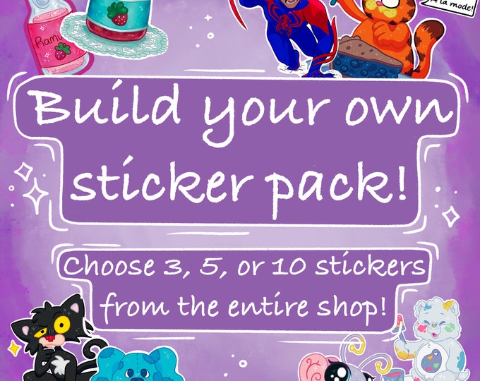 Build Your Own Sticker Pack 3, 5, or 10 - Etsy