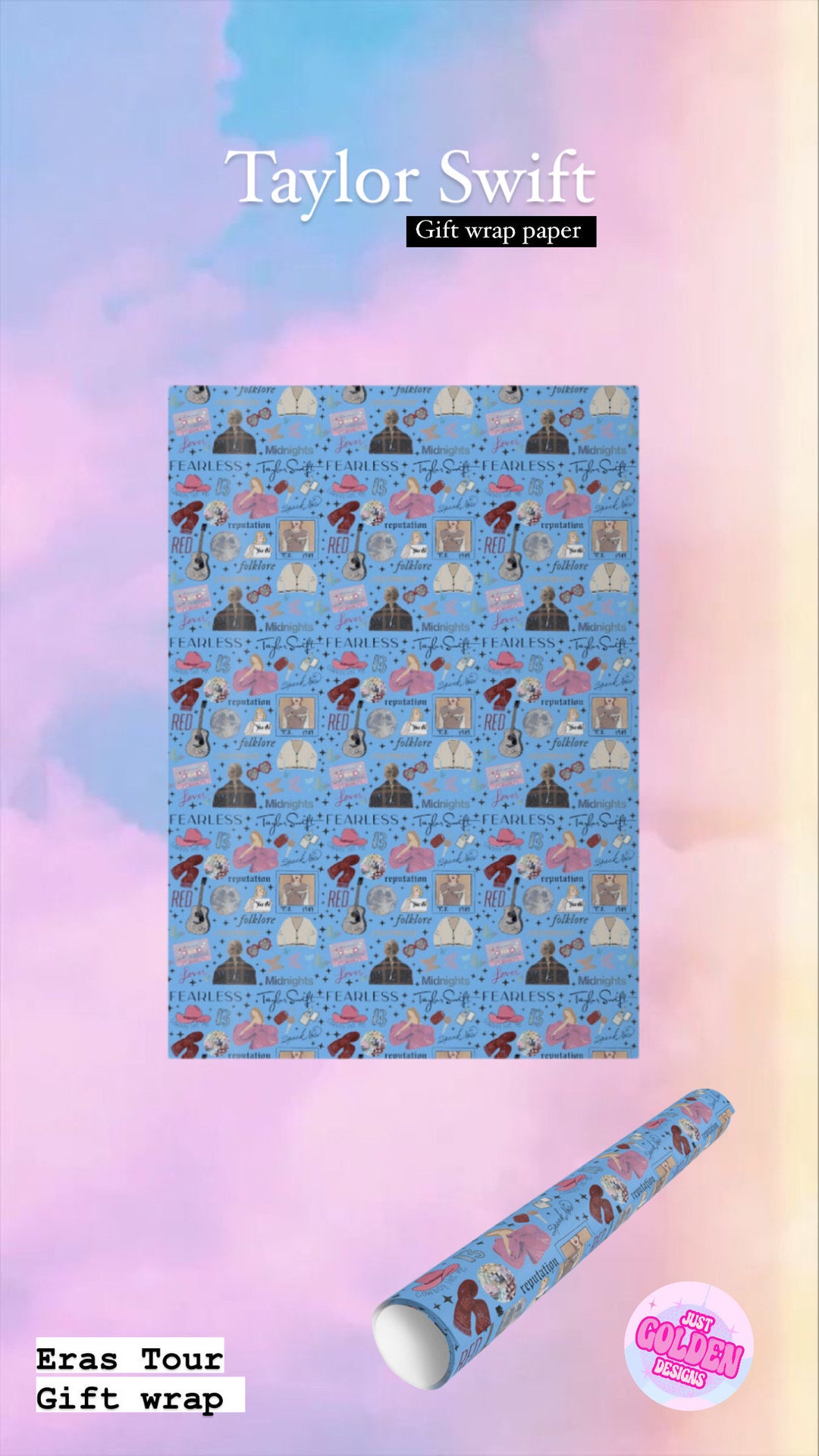 Taylor Swift Eras Wrapping Paper Swiftmas Swiftie Merch - Etsy