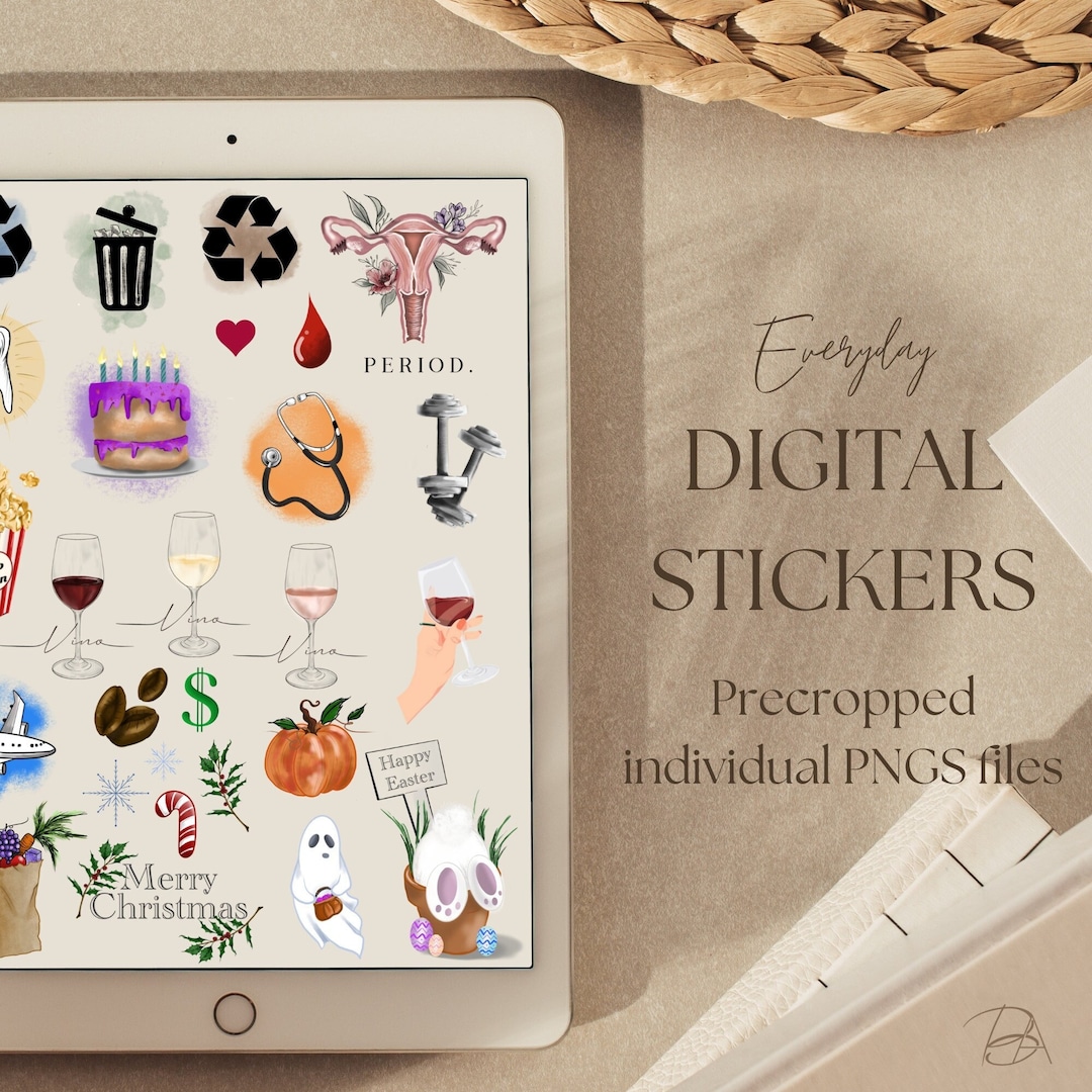 Digital Stickers, Goodnotes Stickers, Digital Planner Stickers - Etsy