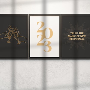 New Years Eve Decorations | 10 Printables | 2023 New Years Prints | New ...