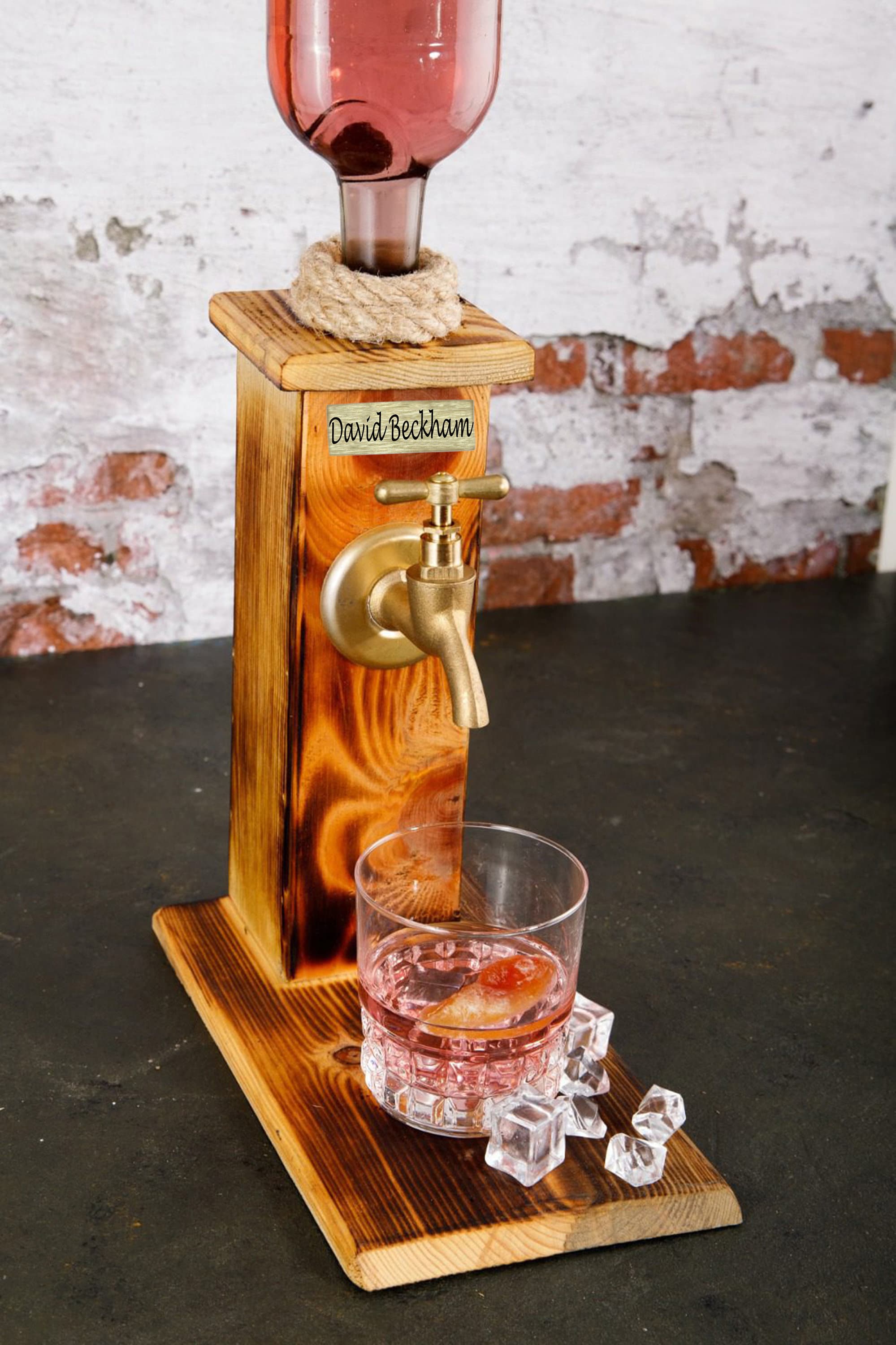 Personalized Whiskey Dispenser Liquor Wood Dispenser Faucet Dispenser ...