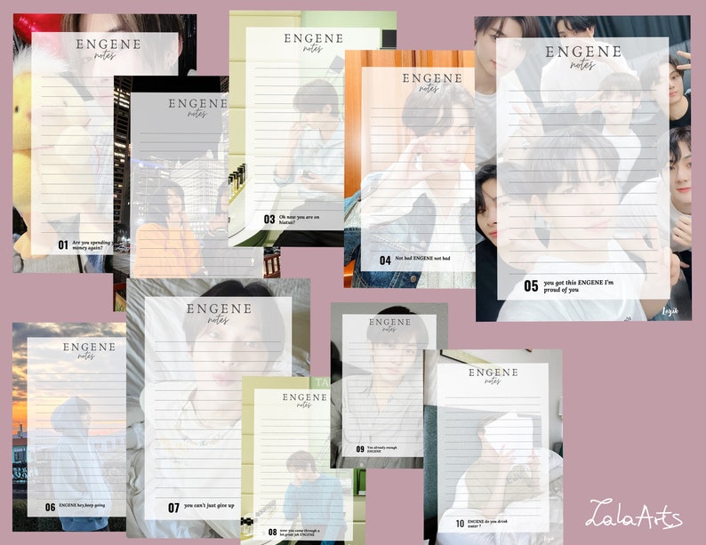 Printable Notes for ENGENE | Enhypen Notepad | Stationary | Writing ...