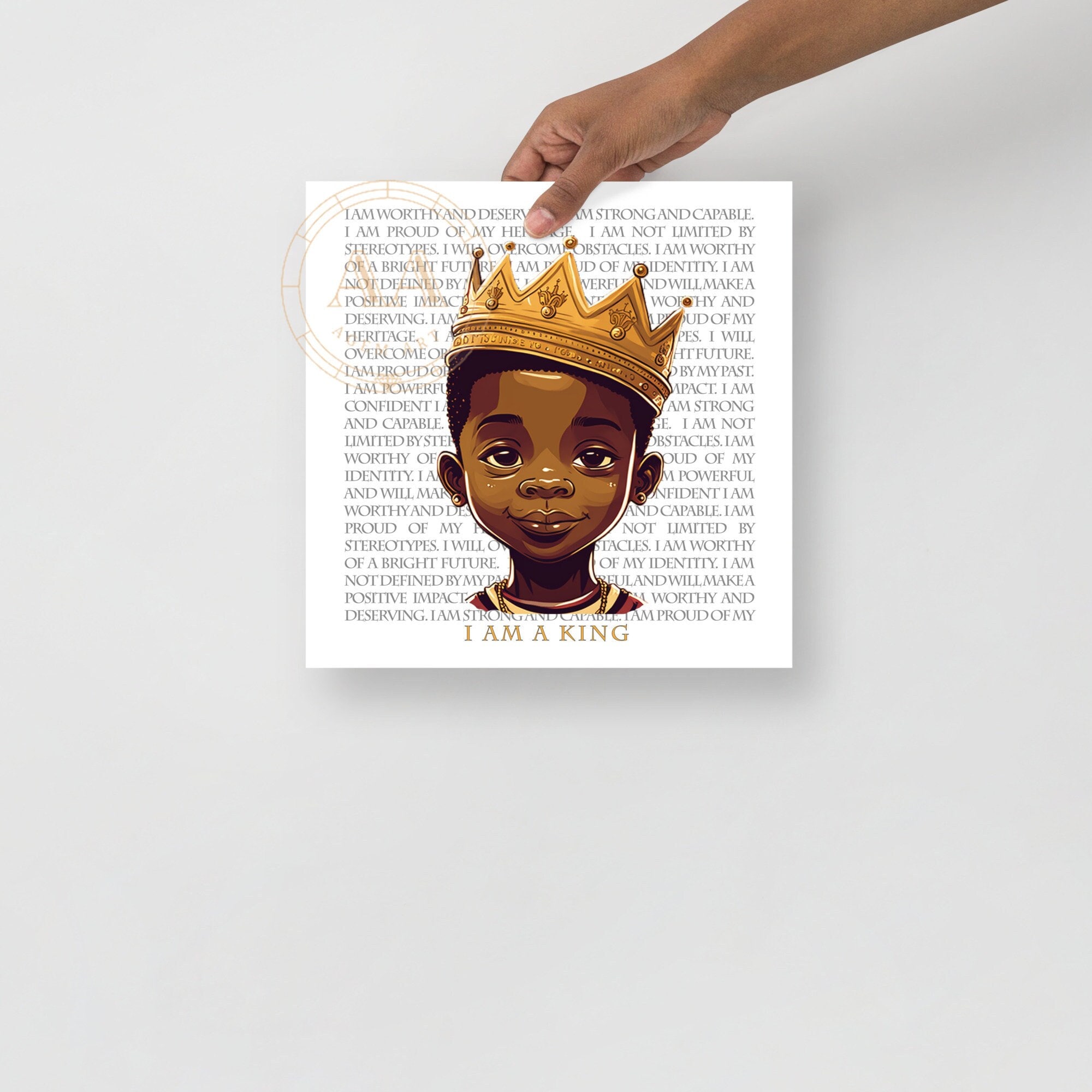 I Am A King Affirmations INSTANT DOWNLOAD Black Art African American ...
