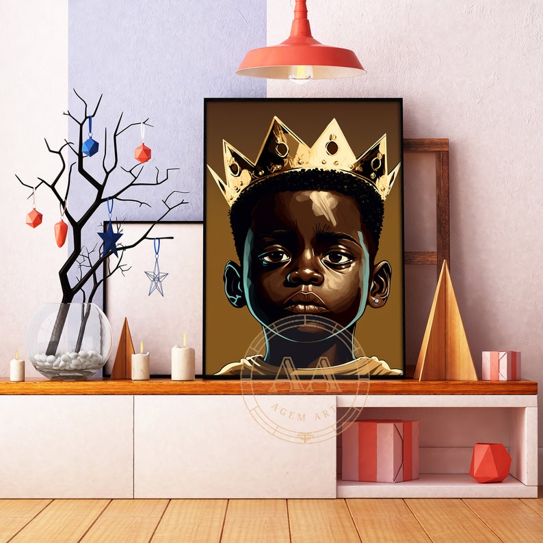 Black Boy King INSTANT DOWNLOAD Black Art African - Etsy