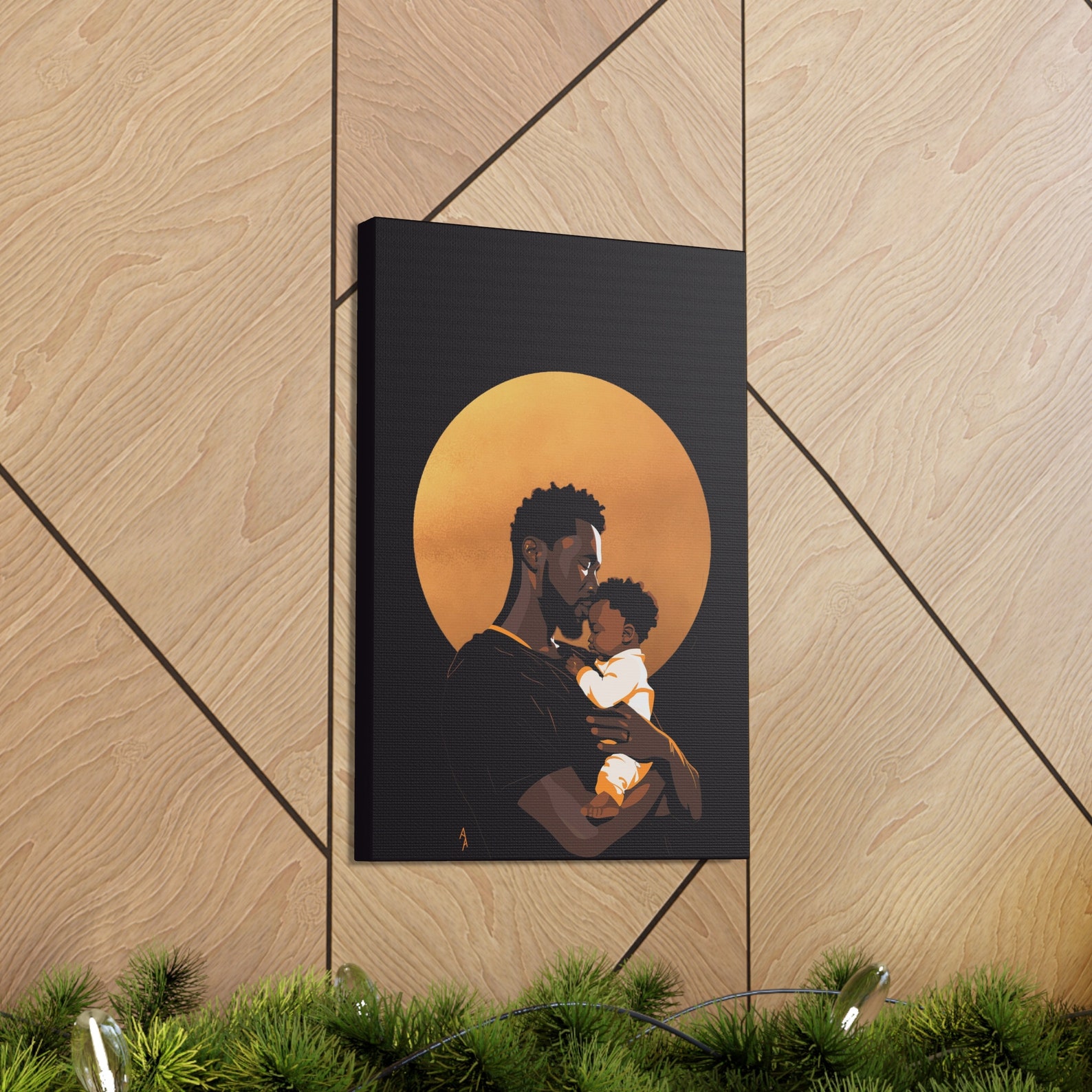 Black Father Canvas - Etsy