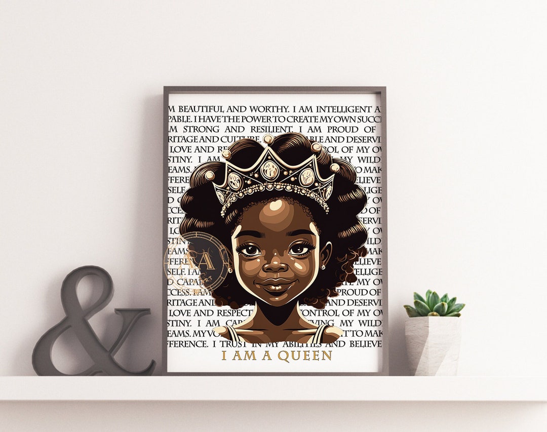 Black Girl Poster | Positive Affirmations | Black Art | Kids Room ...