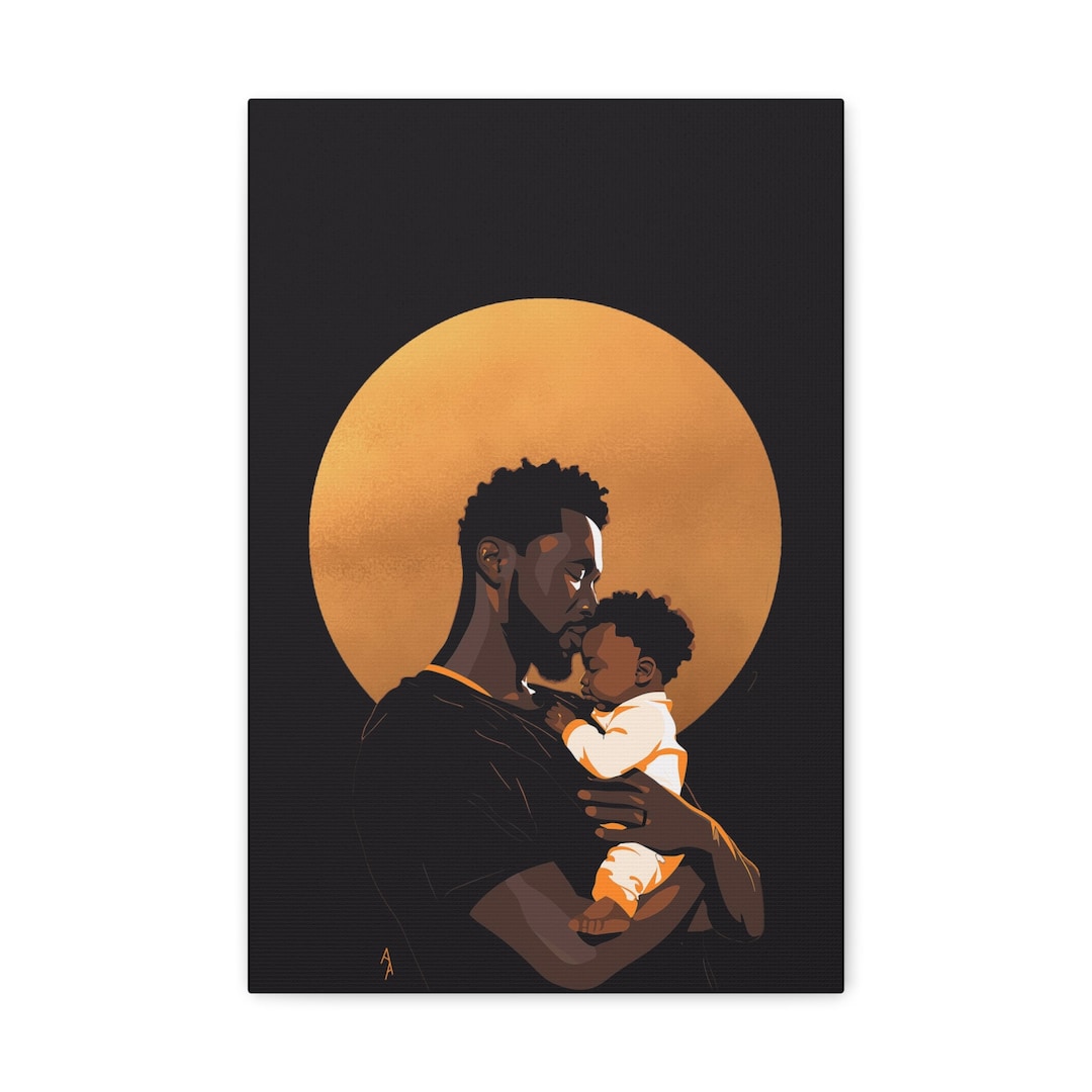 Black Father Canvas - Etsy