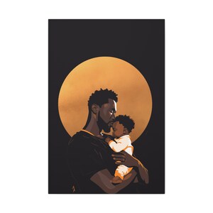 Black Father Canvas - Etsy