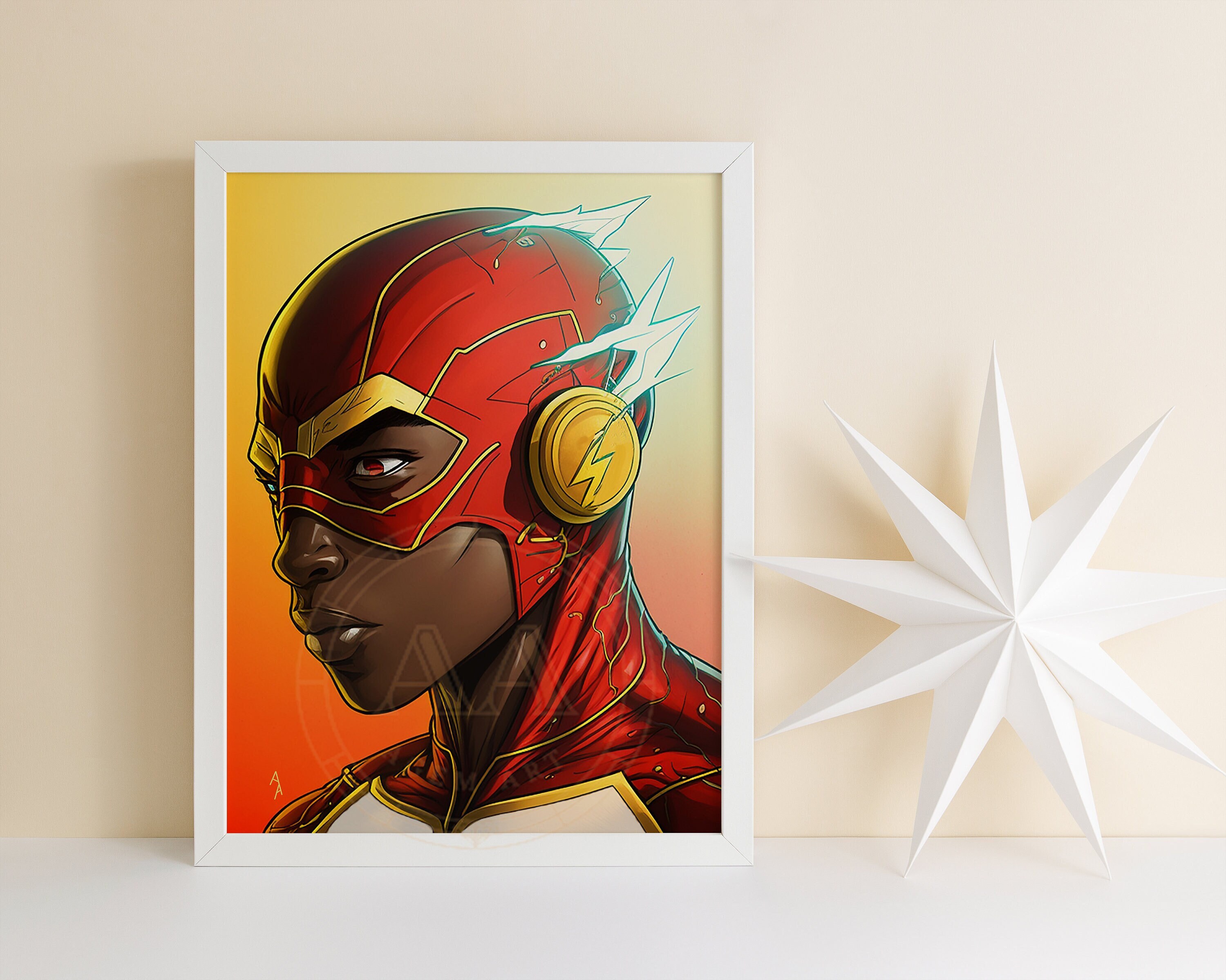 Black Boy Speedster | INSTANT DOWNLOAD | Digital Print| Black Superhero ...