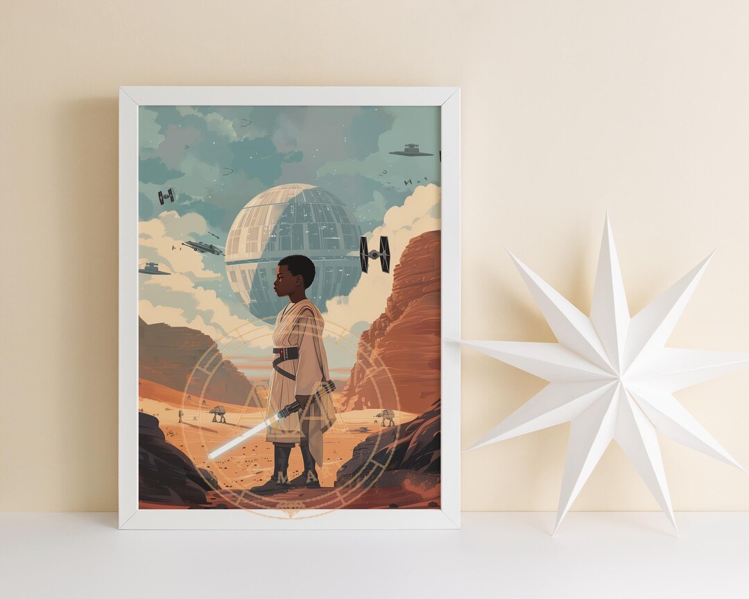 Young Black Jedi | INSTANT DOWNLOAD | Black Art | African American ...