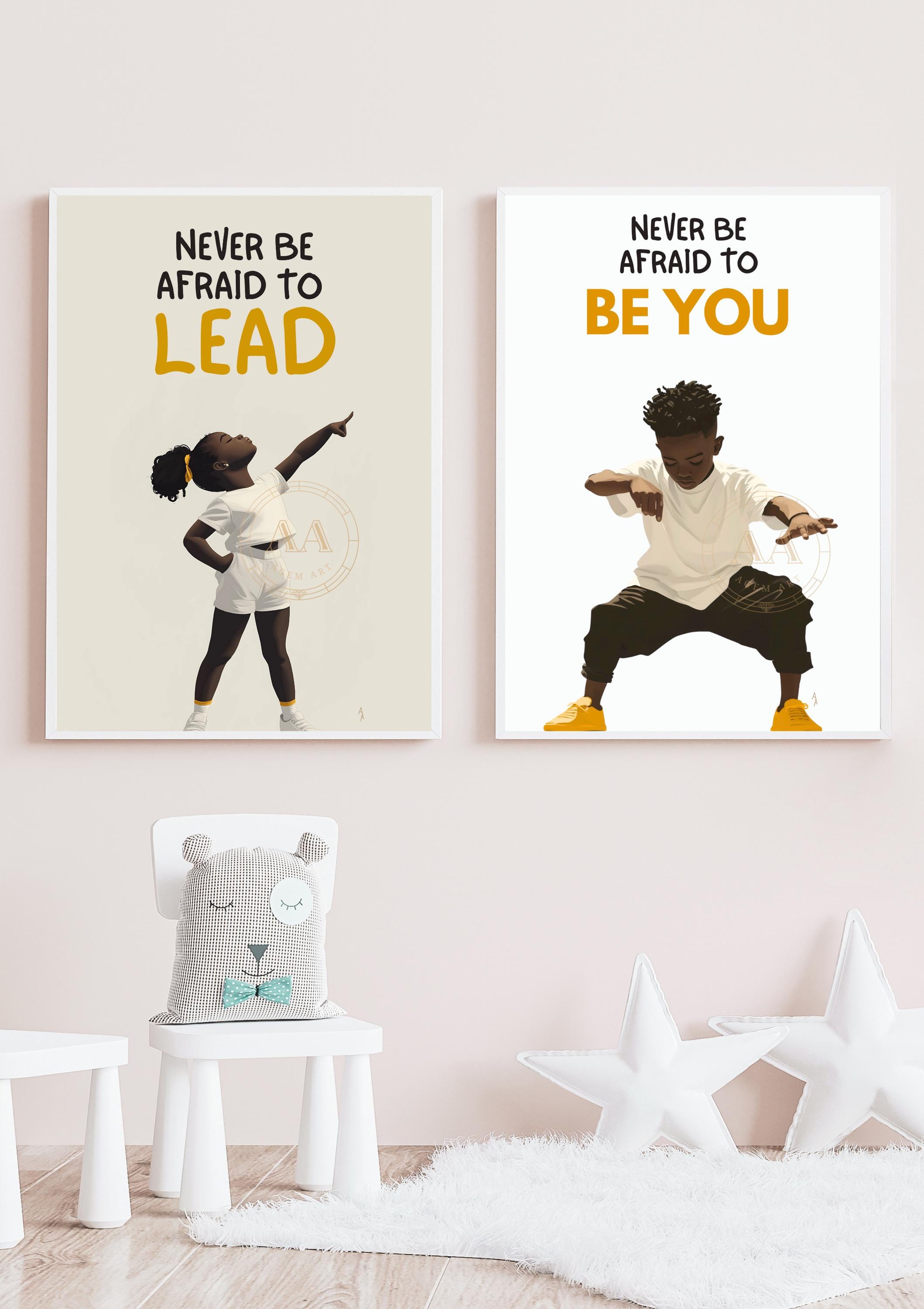 Never Be Afraid Be You | Black Boy Leader | INSTANT DOWNLOAD | Black ...