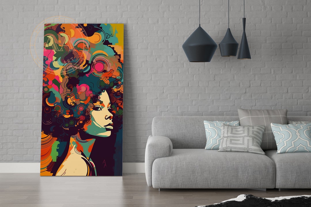 Black Girl Art Deco Afro Kim | INSTANT DOWNLOAD | Black Art | African ...