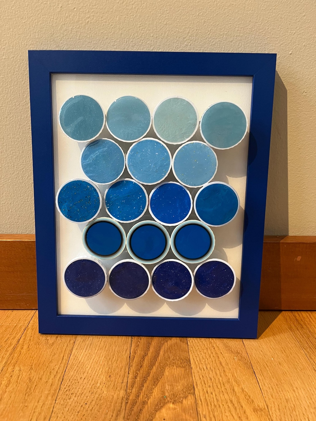 Blues!!! Blue Golf Ball Art Made From Upcycled Golf Balls and Resin ...