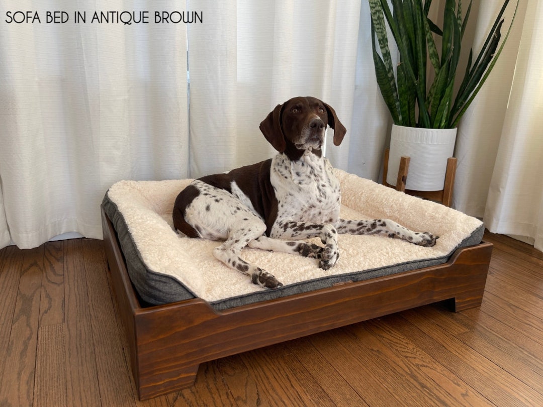 Handcrafted Solid Pine Dog Bed: Modern Pet Furniture - Etsy