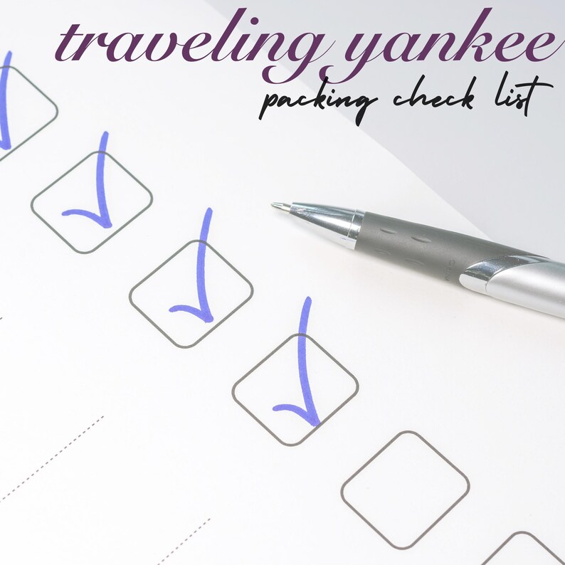 Packing Check List Pdf, How to Pack, What to Pack, Organize Your ...