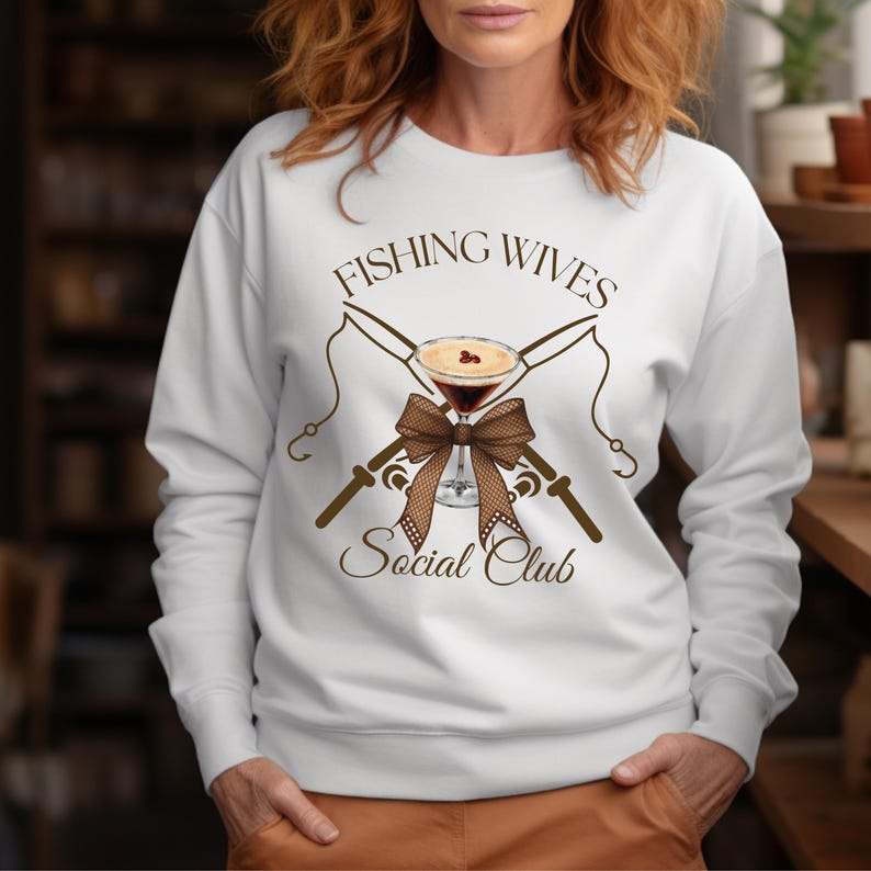 Fishing Wives Social Club Sweatshirt, Coquette Bow, Ocean Core - Etsy