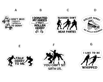 Waterproof Roller Derby Stickers Multiple to Choose From and Can Be ...