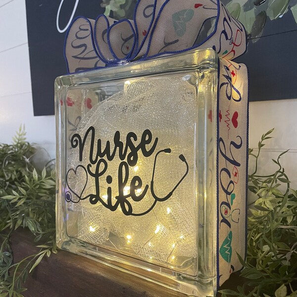 Nurse Glass Block - Etsy