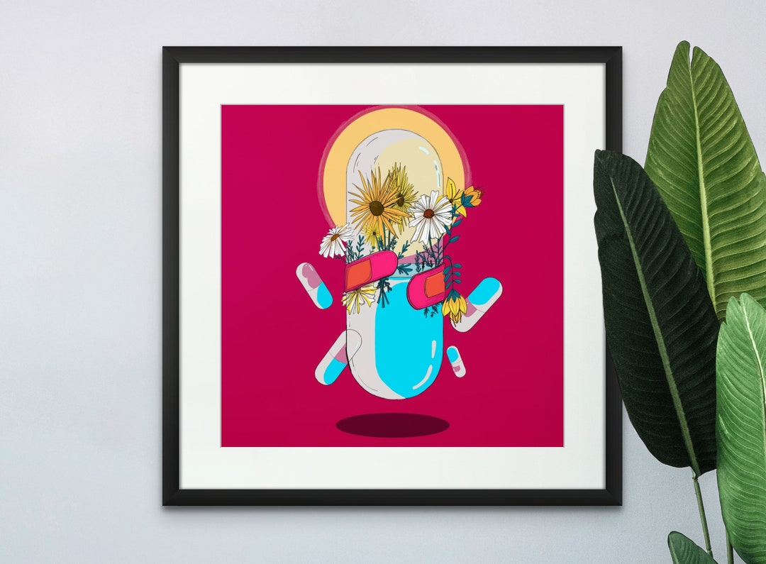 Digital Painting for Healing Wall Decor Art for Study Mindful Art ...