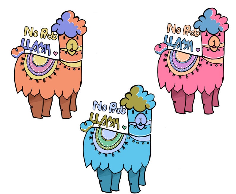 Llama Stickers - Etsy