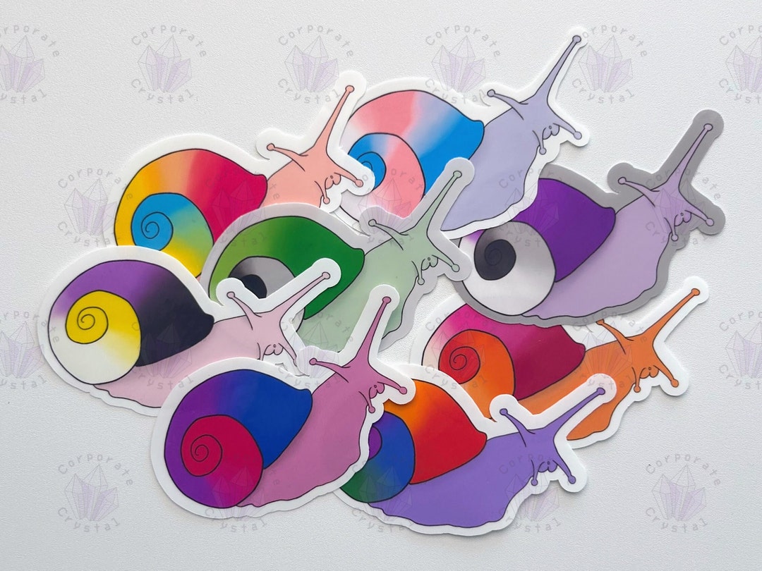 Pride Flag Snails LGBTQIA Representation Laptop & Phone Decal Notebook ...