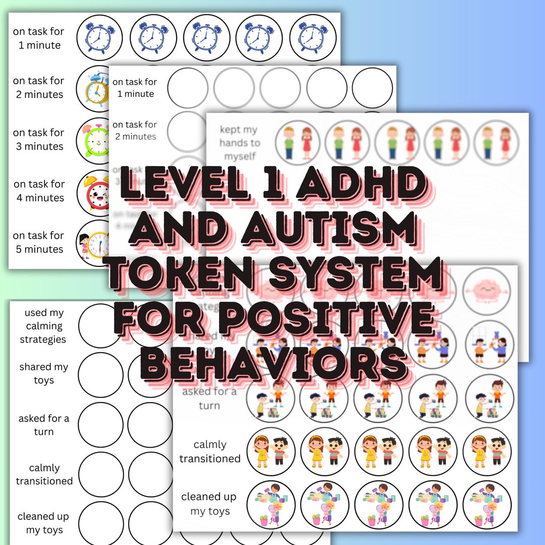 ADHD Autism Token Economy Behavior System: Level 1 (digital Download ...