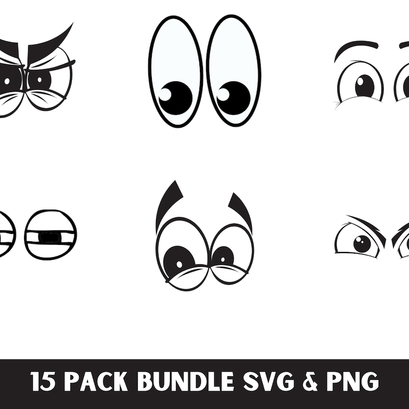 Cartoon Eyes Svg - Etsy