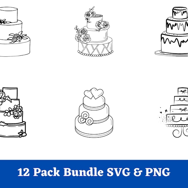 Wedding Cake Svg - Etsy