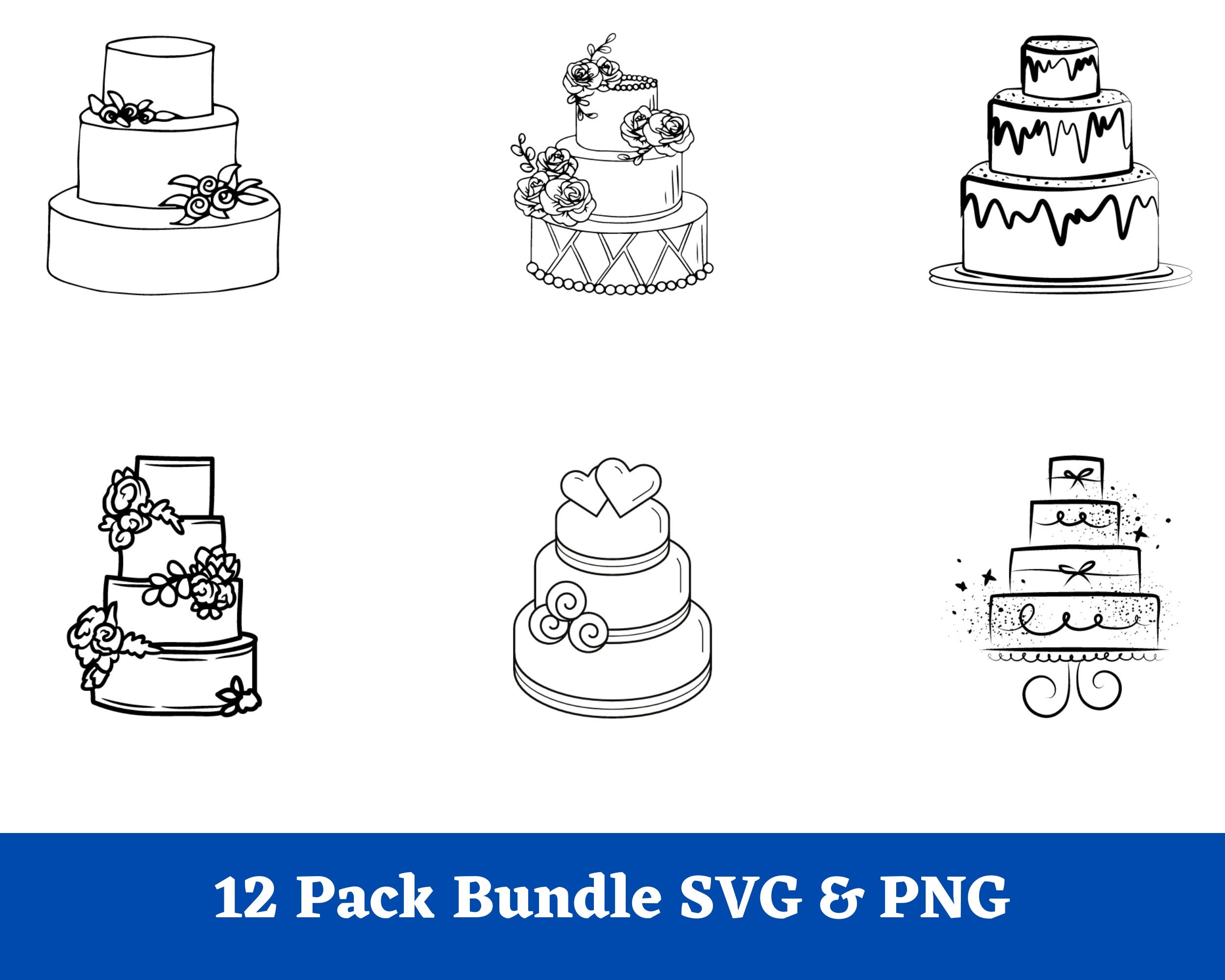 Wedding Cake SVG, Cakes PNG, Digital Download - Etsy