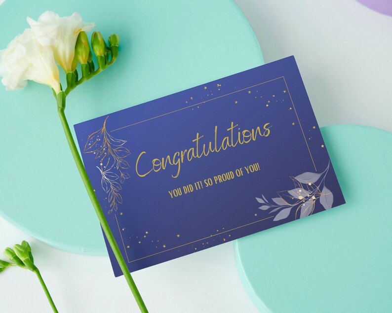 Congratulation Card Printable Digital Download JPEG and PDF - Etsy