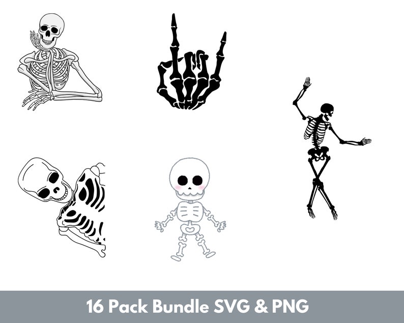 Skeleton SVG, Printable PNG, Instant Download - Etsy