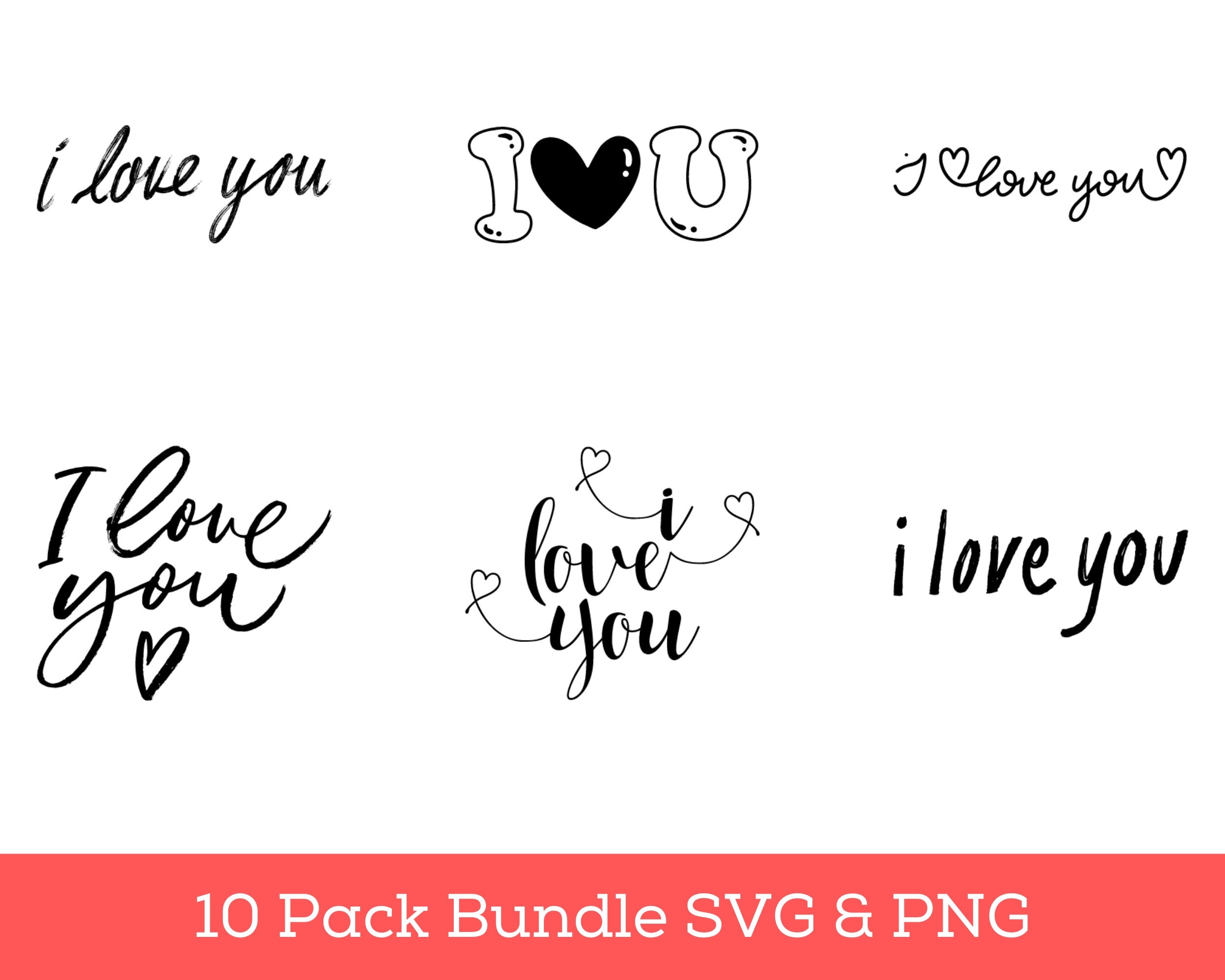 I Love You SVG, Love PNG, Digital Download - Etsy