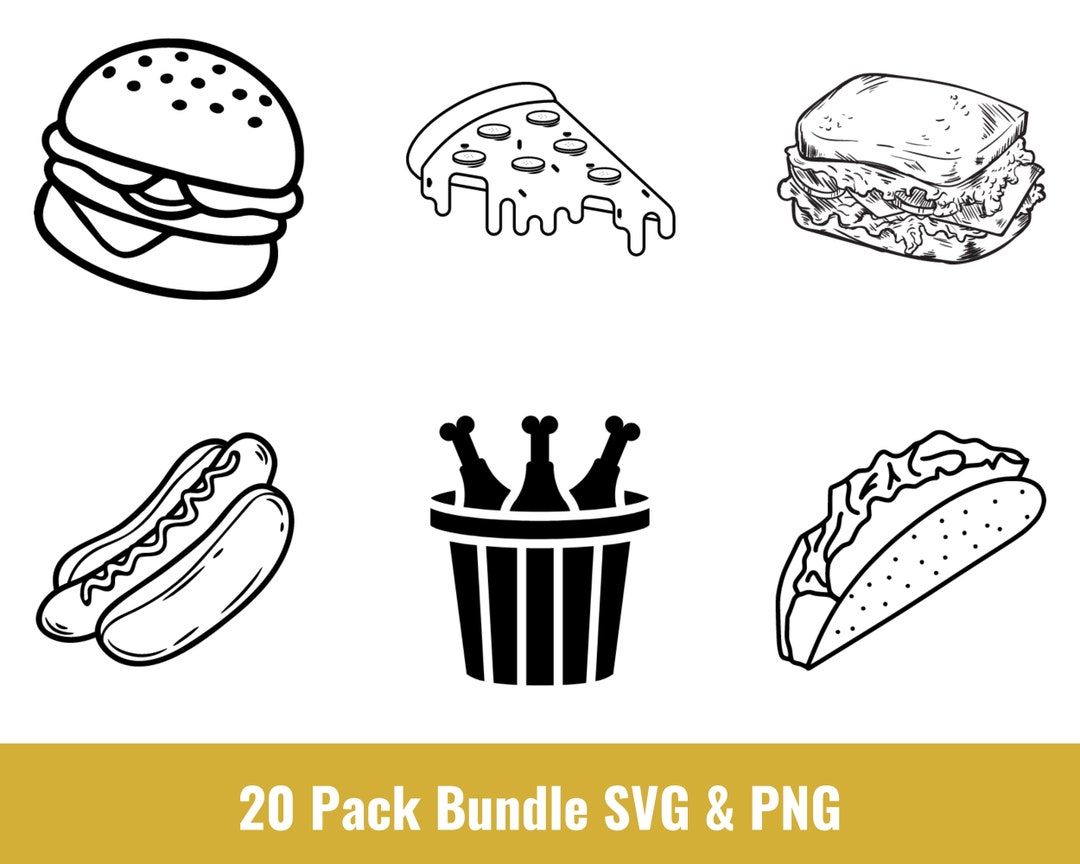 Fast Food SVG, Food PNG, Digital Product - Etsy