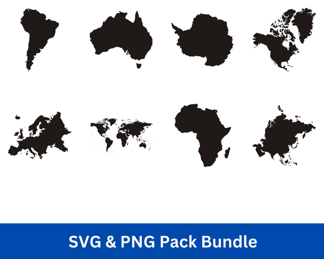 Continent SVG, Printable PNG - Etsy