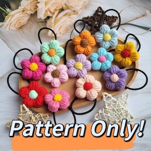 Pattern ONLY! - Handmade Crochet Hair Rope, Flower Hair Rope, Hair ...