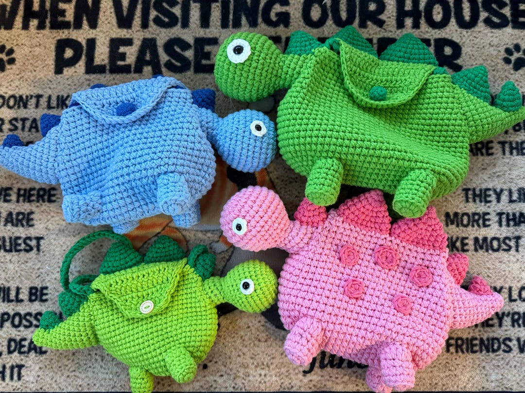 Handmade Crochet Dinosaur Crossbody Bag – Kids & Adults - Etsy