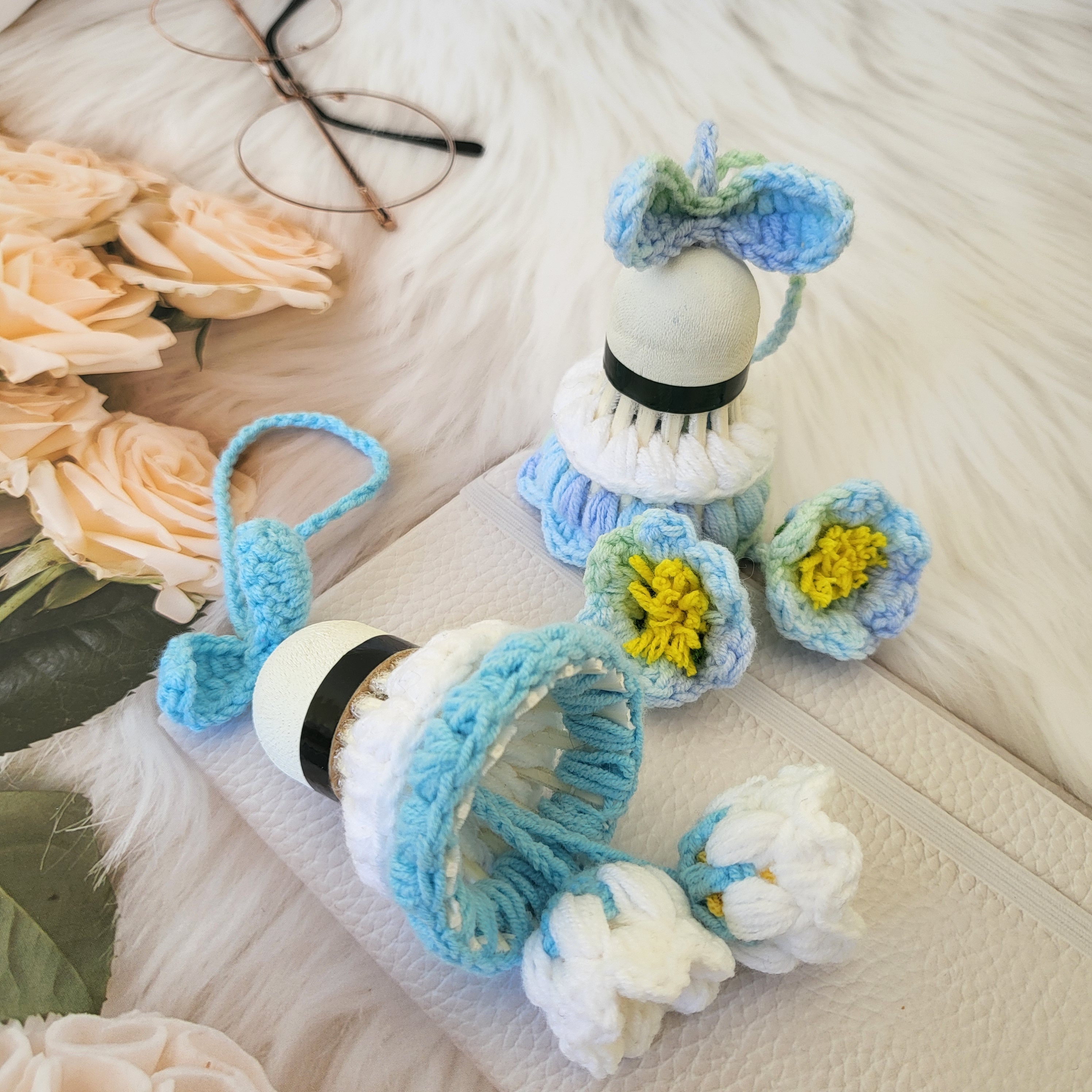 Badminton Shuttlecock/birdie Crochet Ornaments, Bag Hanging/car Mirror ...