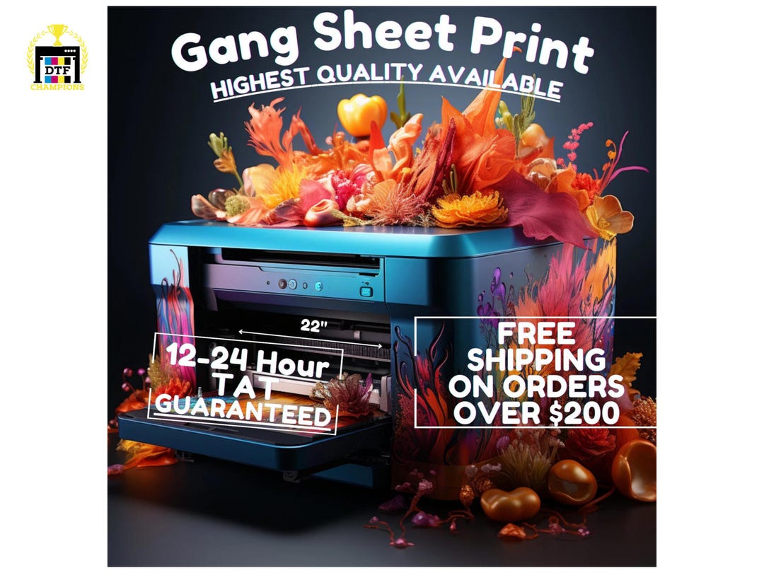 Custom DTF Transfer, Gang Sheet, Ready to Press - Etsy