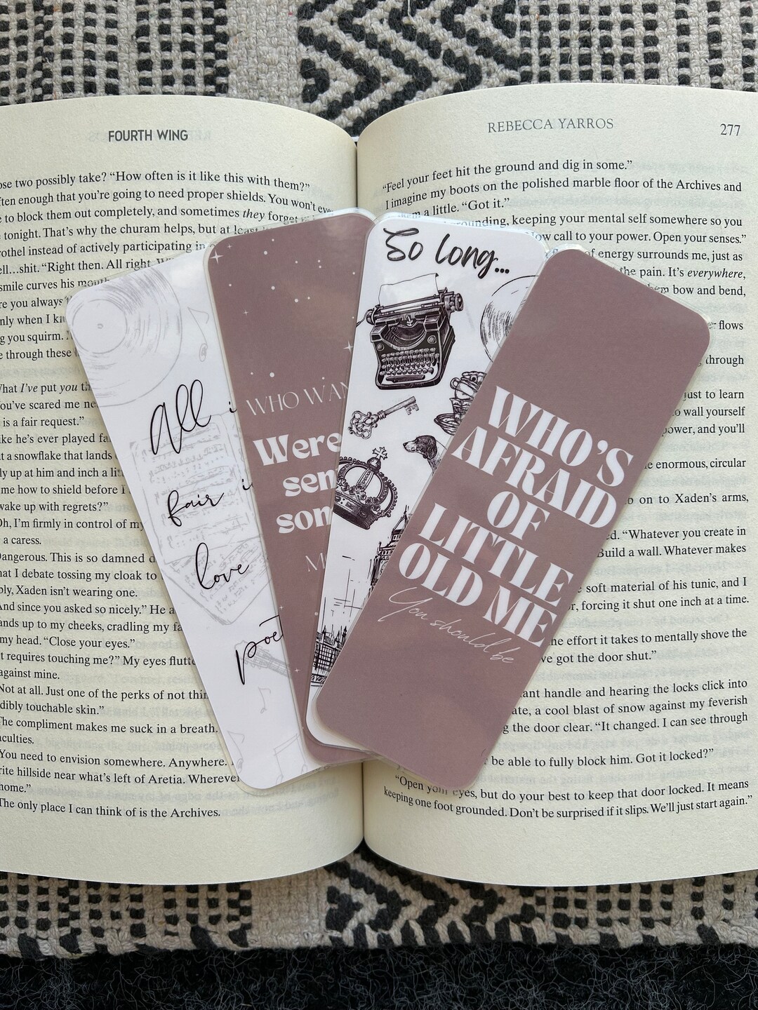 Tortured Poet Bookmark Bundle - Laminated Bookmark | TTPD Bookmarks ...