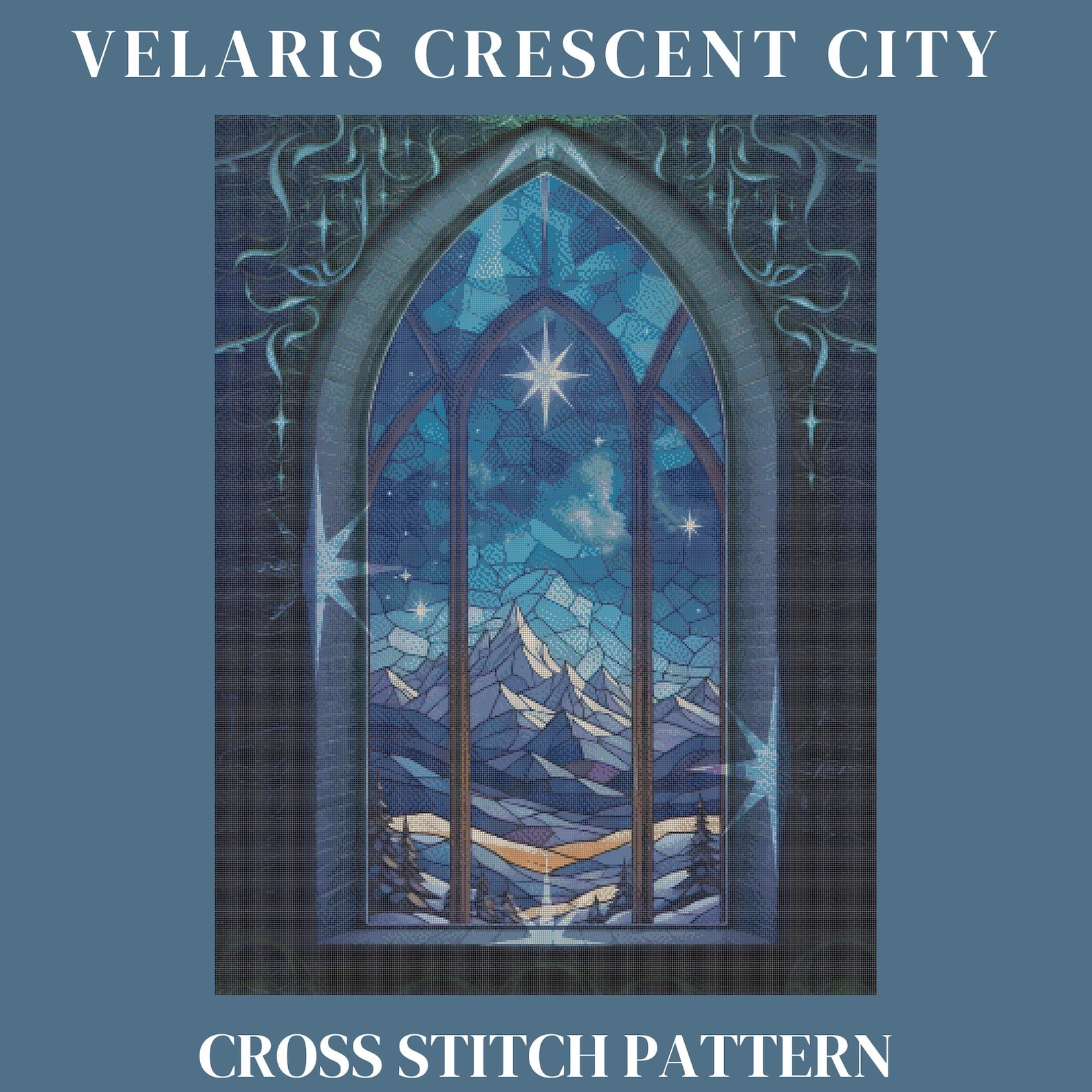 Crescent City Inspired Velaris Cross Stitch Pattern PDF Digital ...