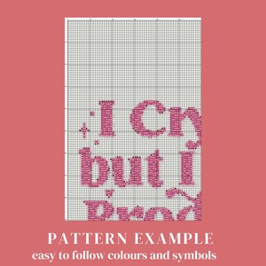 I Cry A Lot but I Am so Productive Cross Stitch Pattern PDF Digital ...