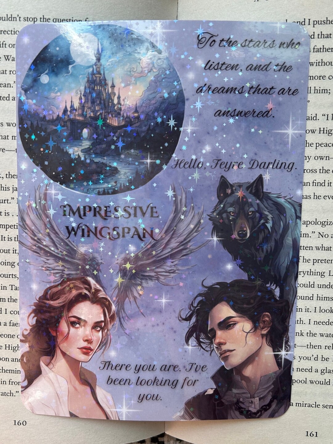 ACOTAR Feyre and Rhysand Sparkle Holographic Kindle Case Insert ...