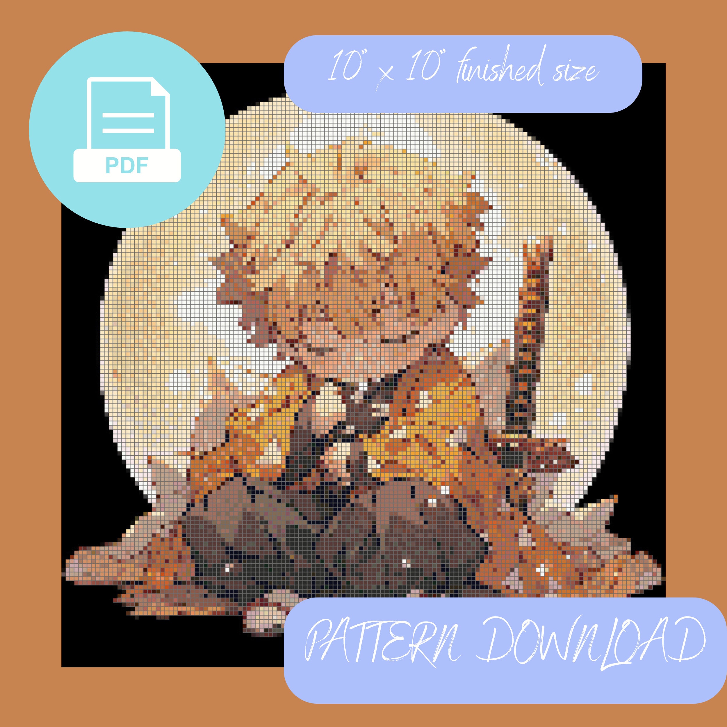 Demon Fighter Cross Stitch Pattern Chibi Anime Cross Stitch Anime ...