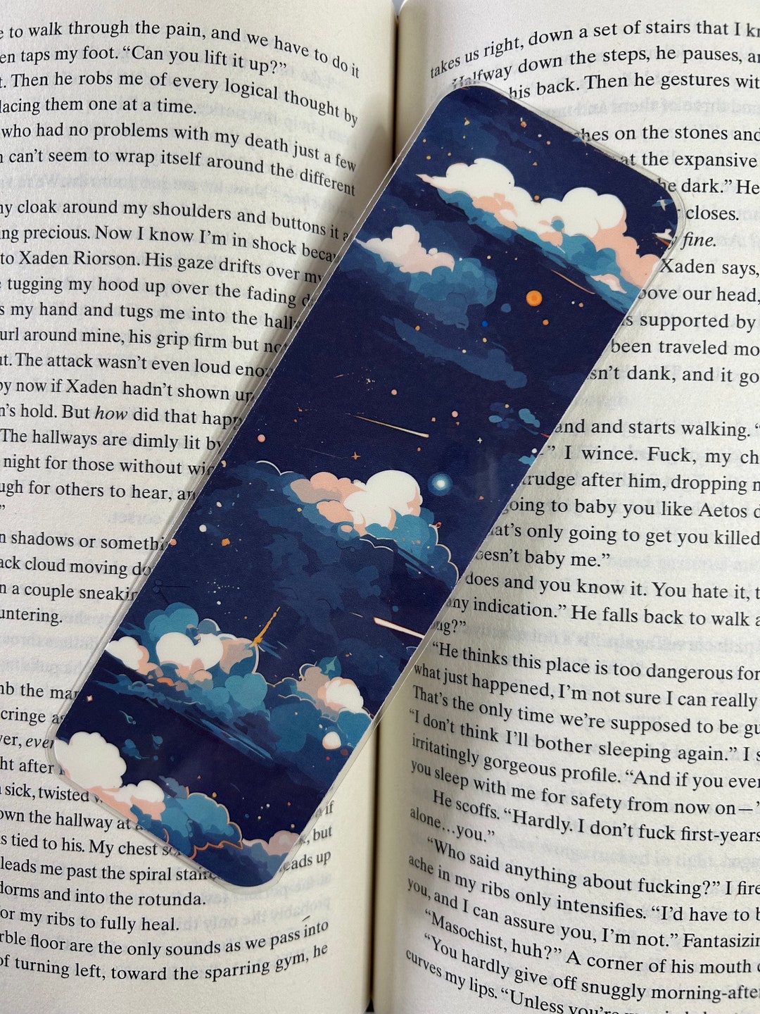 Peaceful Night Skyskape - Cute Laminated Bookmark | Ghibli Inspired ...